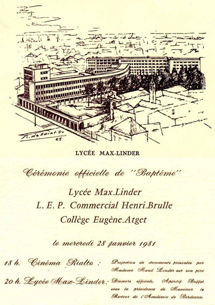Historique du lycée – Lycée Max Linder